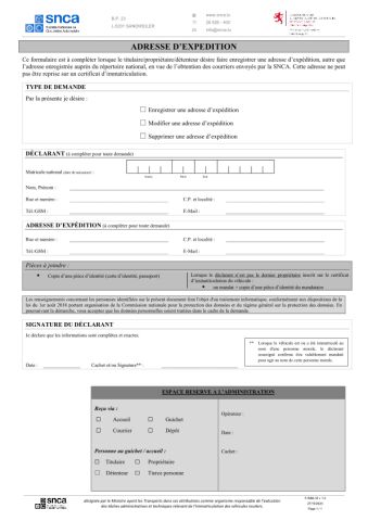 Publikationen und Formulare - Seite 1 - SNCA - Luxemburg