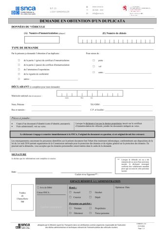 Publikationen und Formulare - SNCA - Luxemburg