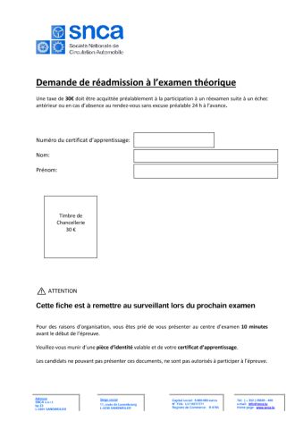 Publikationen und Formulare - Seite 1 - SNCA - Luxemburg